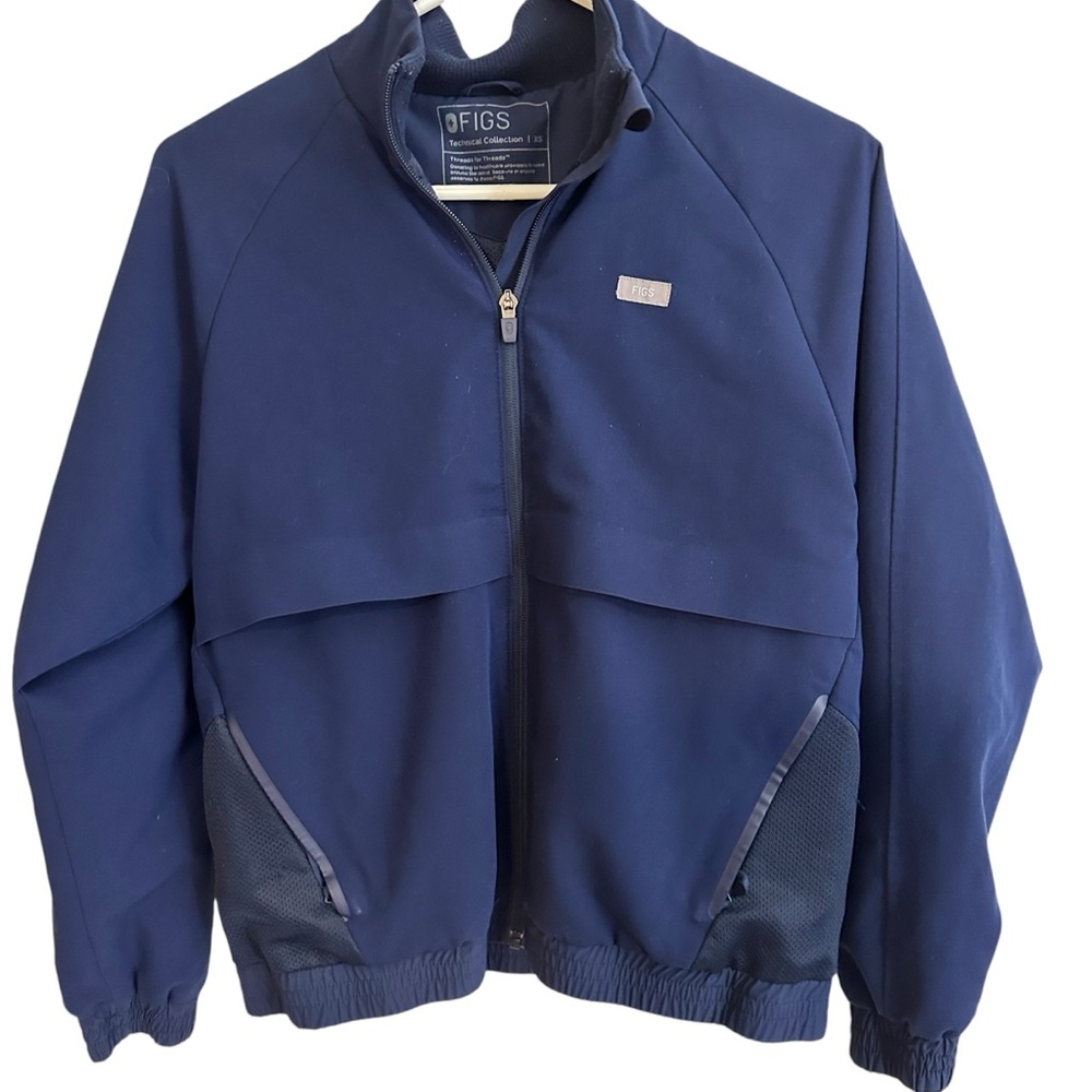 Figs Technical Collection Navy Blue Zip Jacket Size X… - Gem